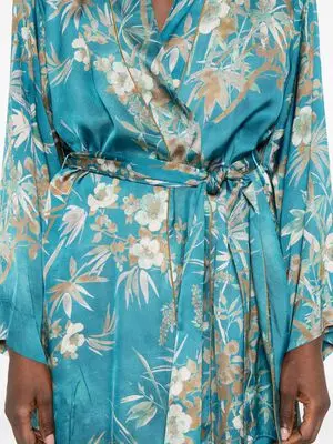 FORTE_FORTE Printed Satin Kimono