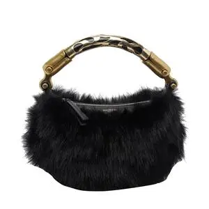 Balmain Mini Ebene Handbag - Black