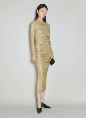 Dolce & Gabbana Lurex Mesh Midi Dress