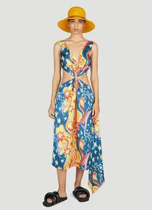 Marni X No Vacancy Galactic Paradise Midi Dress
