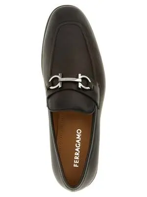 FERRAGAMO Foster Hammered Calf Leather Loafers