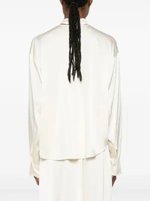 FORTE_FORTE Silk Bow-tie Shirt