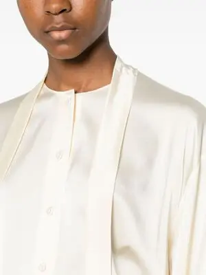 FORTE_FORTE Silk Bow-tie Shirt - Multicolor