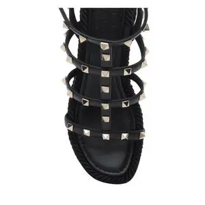 Valentino Garavani Rockstud Wedge Sandals - Black
