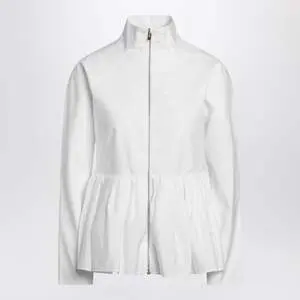 Alaïa Cotton Poplin Peplum Jacket - White