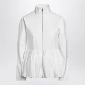 Alaïa Cotton Poplin Peplum Jacket - White