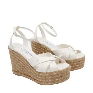 JIMMY CHOO Korra Wedge Sandals - White