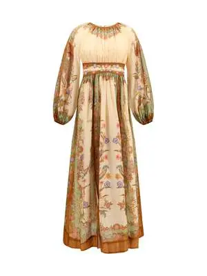 Zimmermann Indra Elasticated Waist Maxi Dress - Multicolor