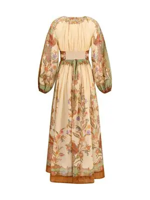 Zimmermann Indra Elasticated Waist Maxi Dress - Multicolor