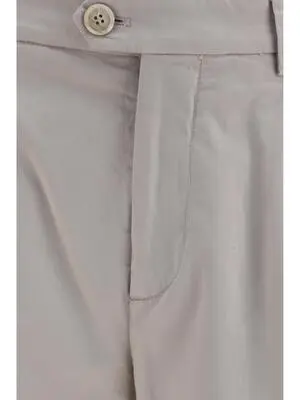 Brunello Cucinelli Cotton Blend Chino Pants - Cream