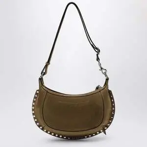 Isabel Marant Étoile Oskan Moon Shoulder Bag In Taupe Suede - Brown