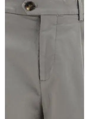 Brunello Cucinelli Cotton Blend Chino Pants - Green