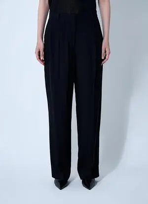 TOTEME Double-pleat Fluid Pants - Black