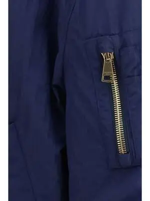 Balmain Nylon Bomber Jacket With Embroidered Back Logo