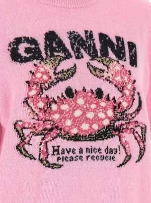 GANNI Crab' Sweater - Pink