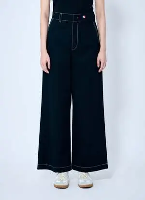 Moncler 8 Palm Angels Wide-leg Pants - Black