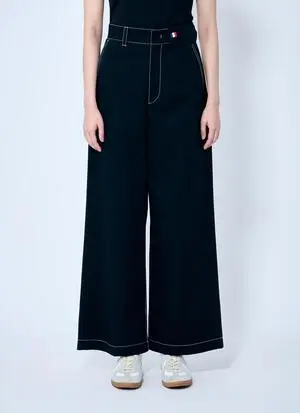Moncler 8 Palm Angels Wide-leg Pants - Black
