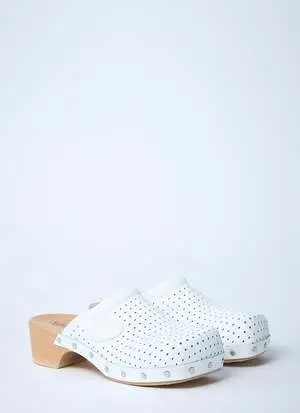 Balenciaga Perforated Heeled Clogs