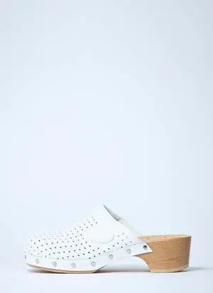 Balenciaga Perforated Heeled Clogs