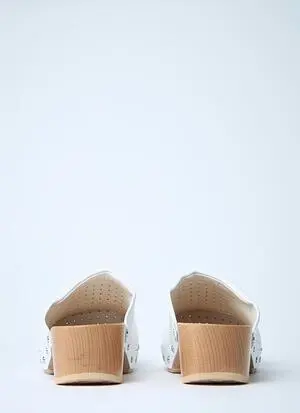 Balenciaga Perforated Heeled Clogs