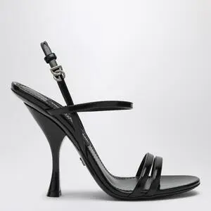 Dolce & Gabbana Polished Calf Leather Sandals - Black