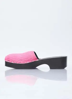 Acne Studios Hairy Wood Clogs