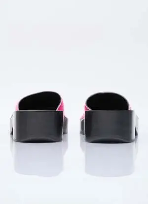 Acne Studios Hairy Leather Clogs - Pink