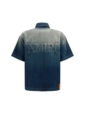 Amiri Embroidered Logo Denim Shirt