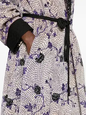 FORTE_FORTE Cherry Blossom Long Coat - Multicolor