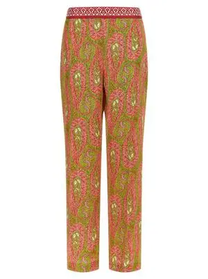 Etro Paisley Foliage Pants - Multicolor