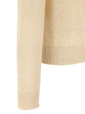 JIL SANDER Silk Hemp Sweater - Cream