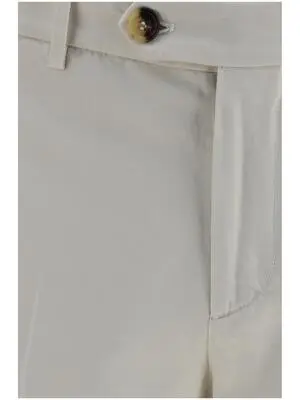 Brunello Cucinelli Dyed Cotton Pants - White
