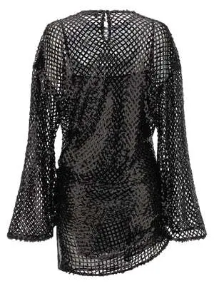 Attico Sequin Mesh Dress