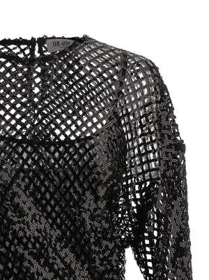 Attico Sequin Mesh Dress