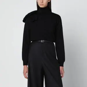 Moschino Turtleneck Sweater With Flower Detail