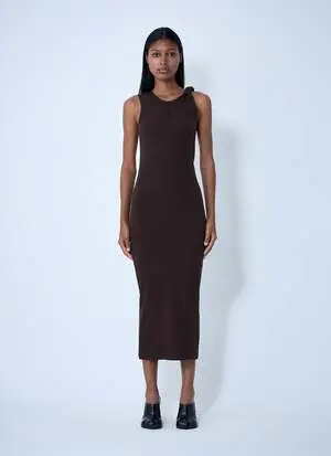 JW Anderson Logo Motif Rib Dress - Multicolor