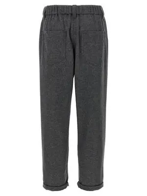Brunello Cucinelli Wool And Cashmere Pants - Gray
