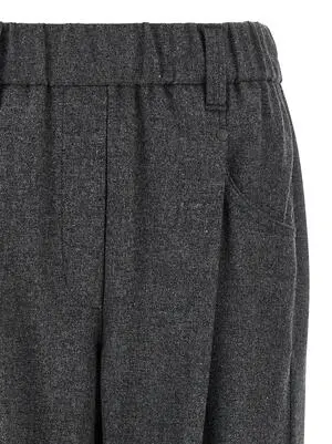Brunello Cucinelli Wool And Cashmere Pants - Gray