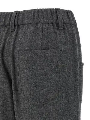 Brunello Cucinelli Wool And Cashmere Pants - Gray