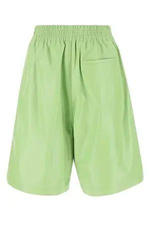 Bottega Veneta Lamb Leather Shorts - Green