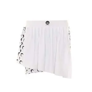 MARINE SERRE Athleisure Mini Skort With Moon Inserts - White