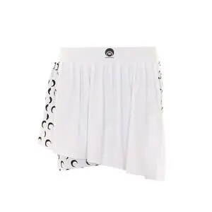MARINE SERRE Athleisure Mini Skort With Moon Inserts - White