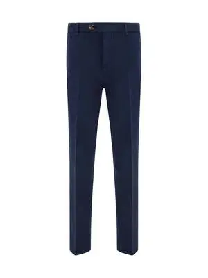 Brunello Cucinelli Dyed Cotton Pants - Blue