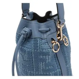 Fendi Mon Tresor Mini Rafia Bucket Bag - Blue