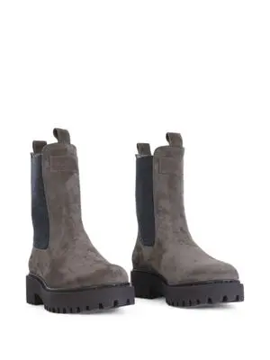 Brunello Cucinelli Suede Leather Ankle Boots - Multicolor