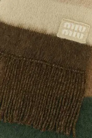 Miu Miu Embroidered Mohair Blend Scarf