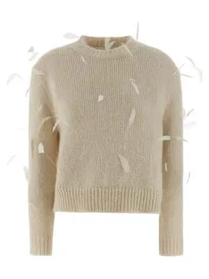 JIL SANDER Feather Sweater - White