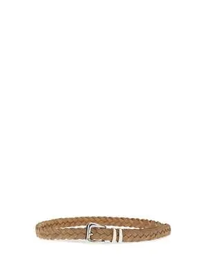 Brunello Cucinelli Leather Woven Belt