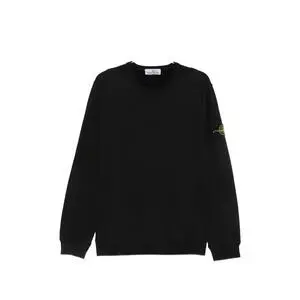 Stone Island Cotton Jersey Sweatshirt - Black