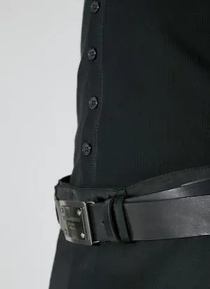 Dolce & Gabbana Logo Plaque Leather Belt